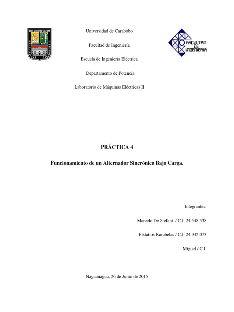 Practica 4. Lab de Maquinas 2 | PDF | Energia electrica | Corriente eléctrica