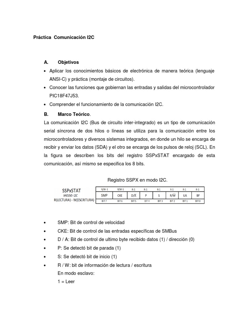 Práctica Comunicación I2C | PDF | Bienes manufacturados | Telecomunicaciones