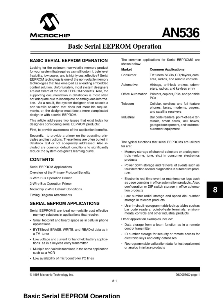 Basic Serial Eprom | PDF | Computer Data | Computer Architecture