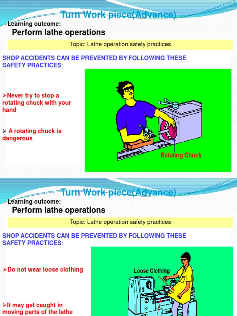 Lathe Machine Safety Practices Guide | PDF | Metalworking | Industrial ...
