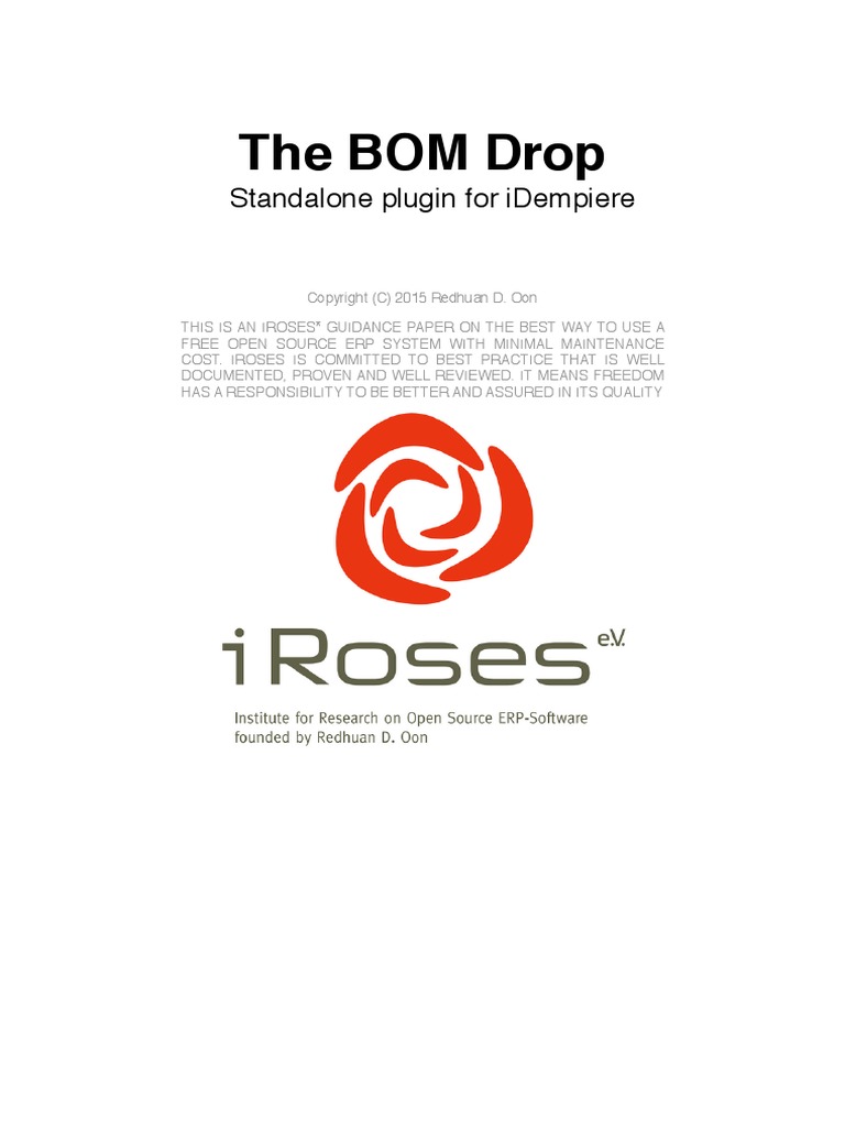 The Bom Drop!: Standalone Plugin For Idempiere! | PDF | Computing | Software