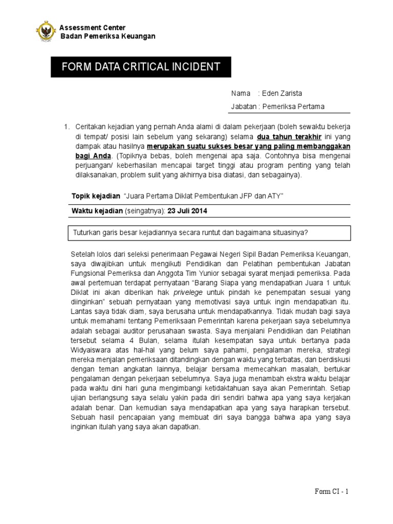 Critical Incident | PDF