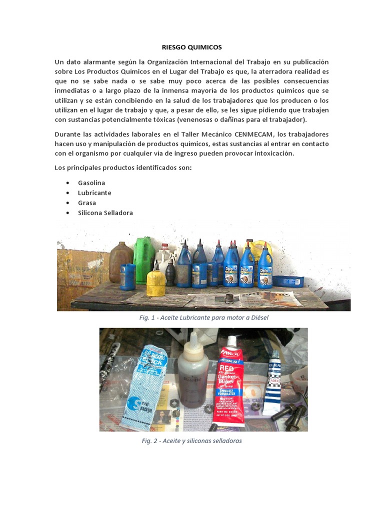 Uso de EPP en Taller Mecánico CENMECAM | PDF | Lubricante | Gasolina