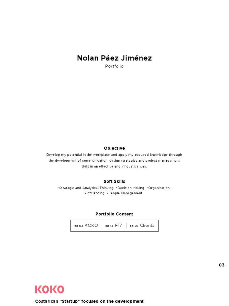 Nolan Páez Jiménez: Portfolio | PDF | Mobile App | Design