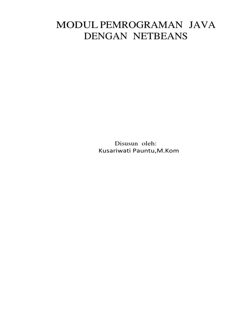 Modul Praktek Java Neetbeans PDF | PDF