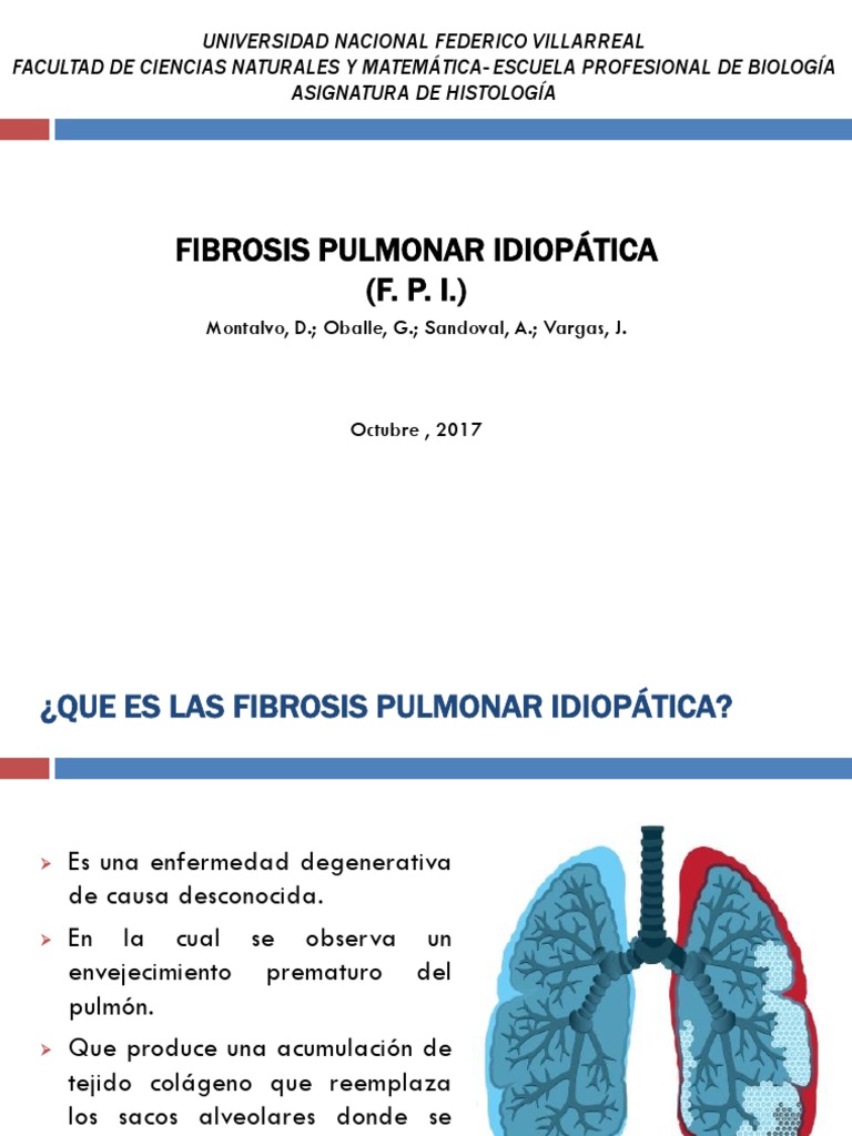 Fibrosis Pulmonar Idiopática (F. P. I.) | PDF | Pulmón | Epidemiología