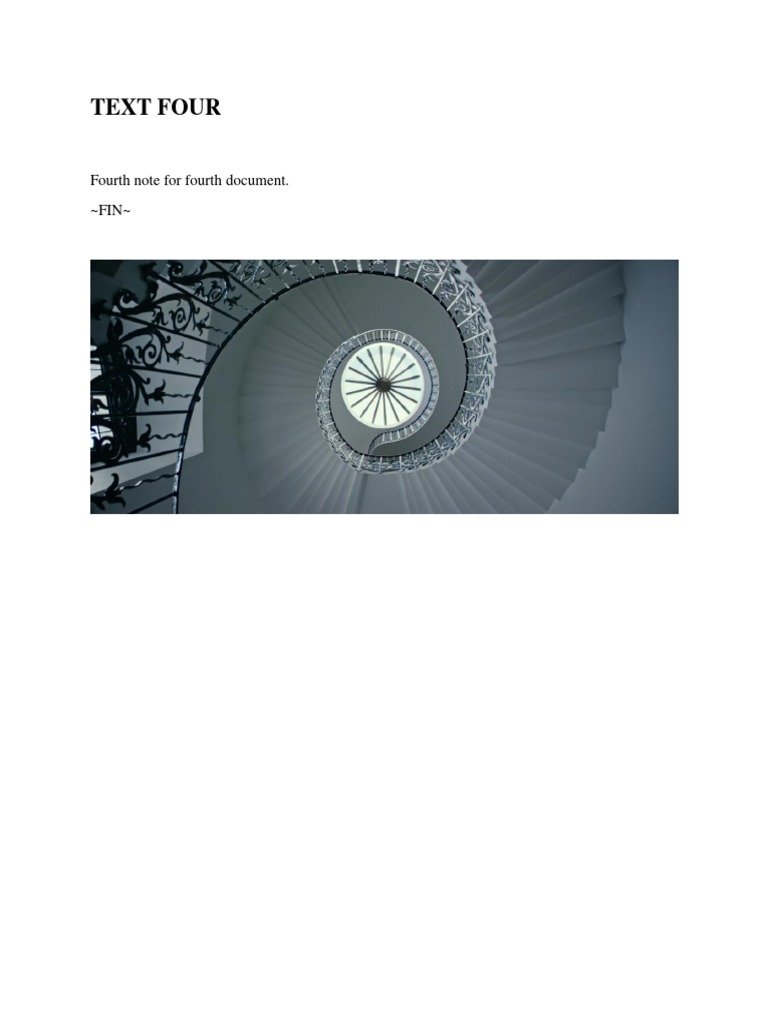 Text Four: Fourth Note For Fourth Document. FIN | PDF