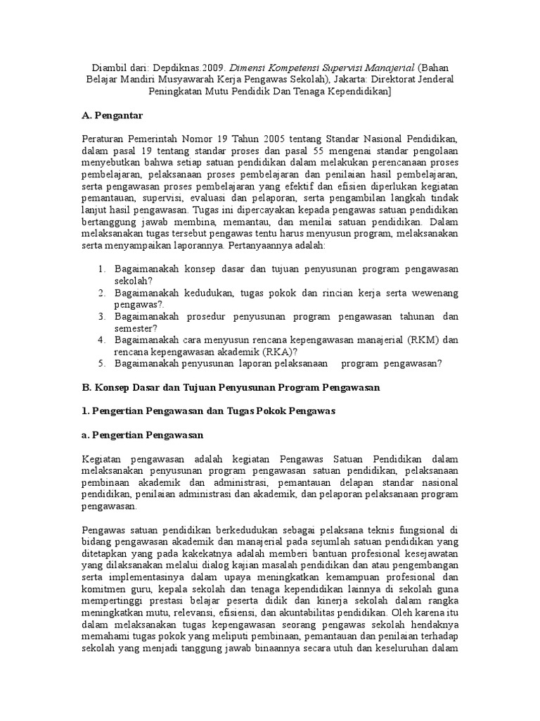 Perencanaan Pelaksanaan Dan Pelaporan Pengawasan | PDF