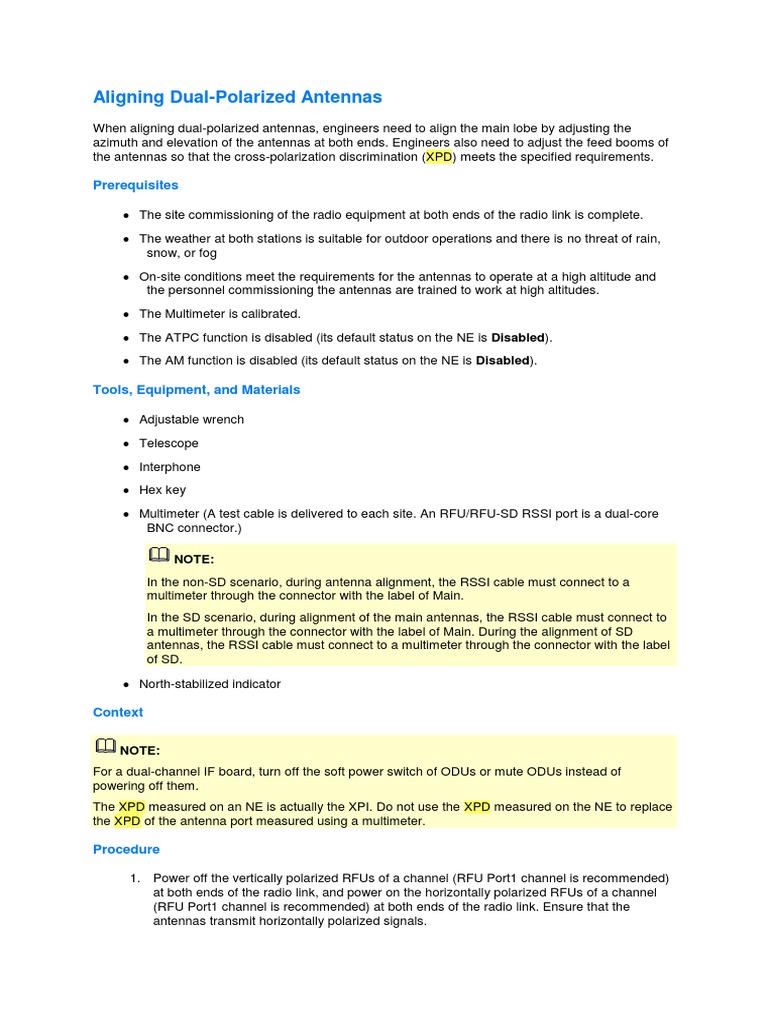 Aligning Dual-Polarized Antennas | PDF | Antenna (Radio) | Decibel