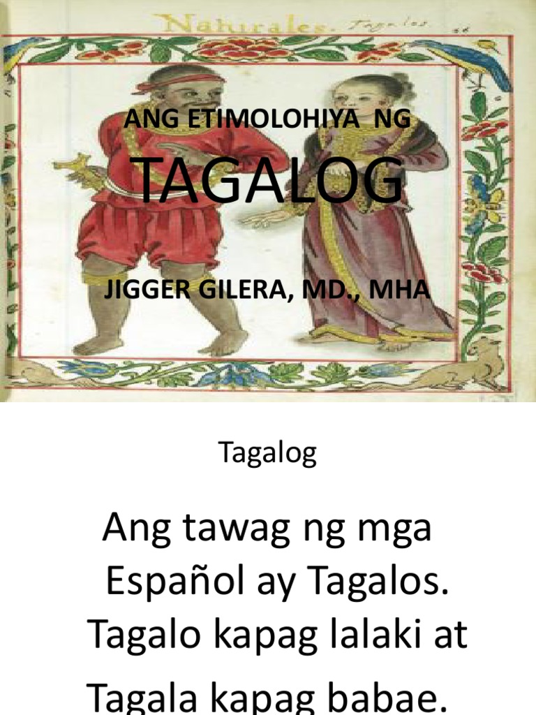 Ang Etimolohiya Ng Tagalog