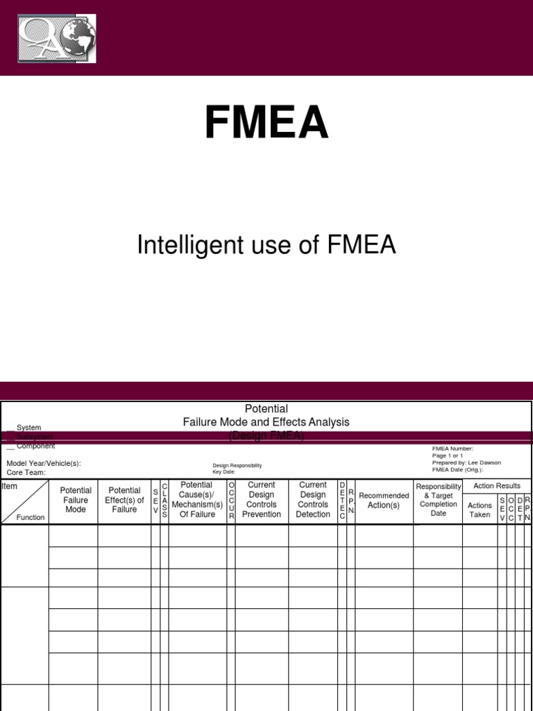 DFMEA Process and Guidelines Overview | PDF | Systems Engineering ...