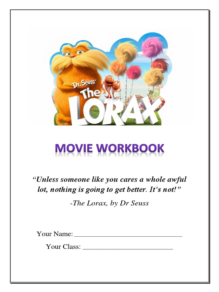 The Lorax Movie Workbook | PDF