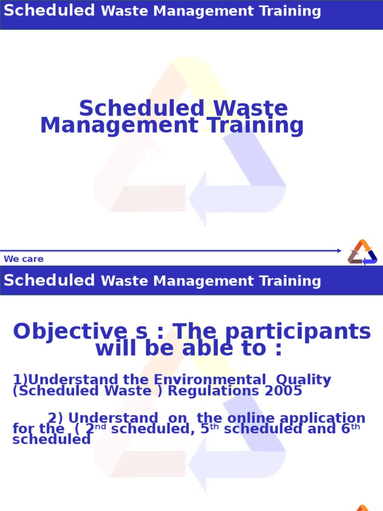 Schedule Waste - Basic Module | PDF | Waste Management | Waste