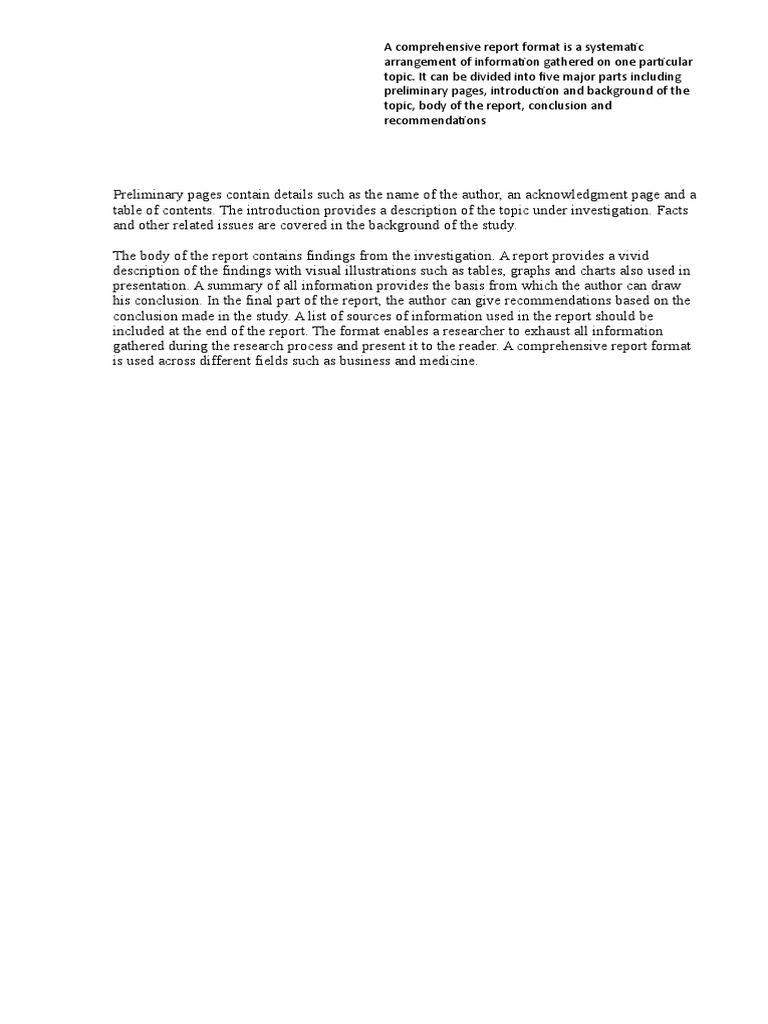 Comprehensive Report | PDF