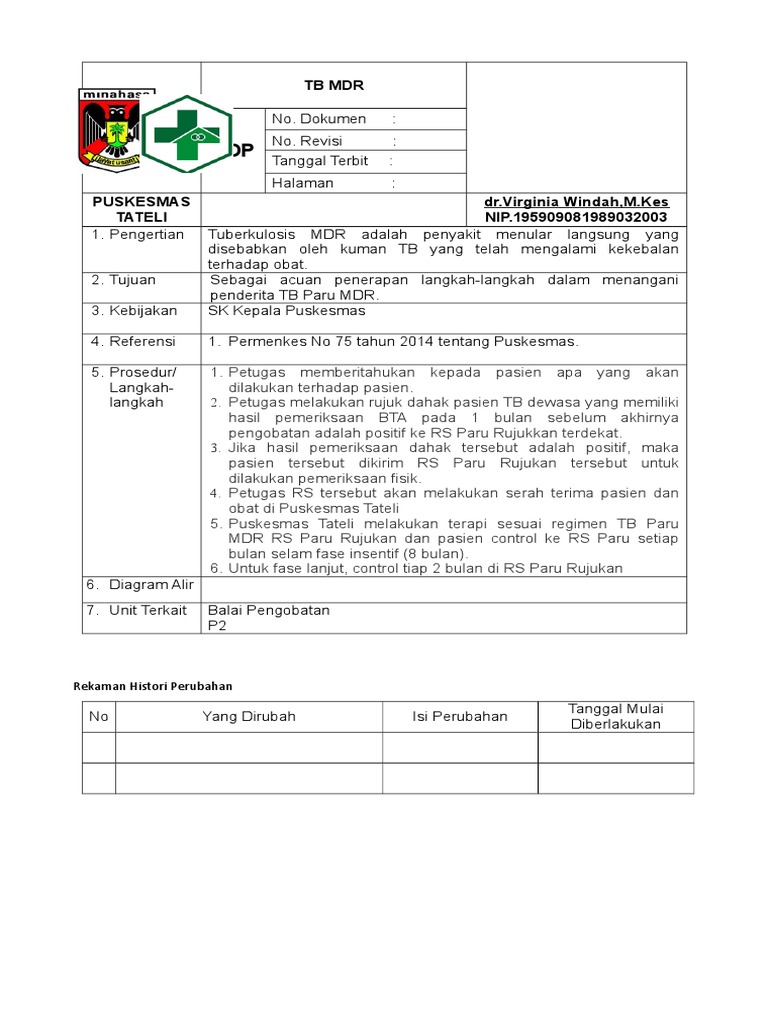 Sop TB MDR | PDF