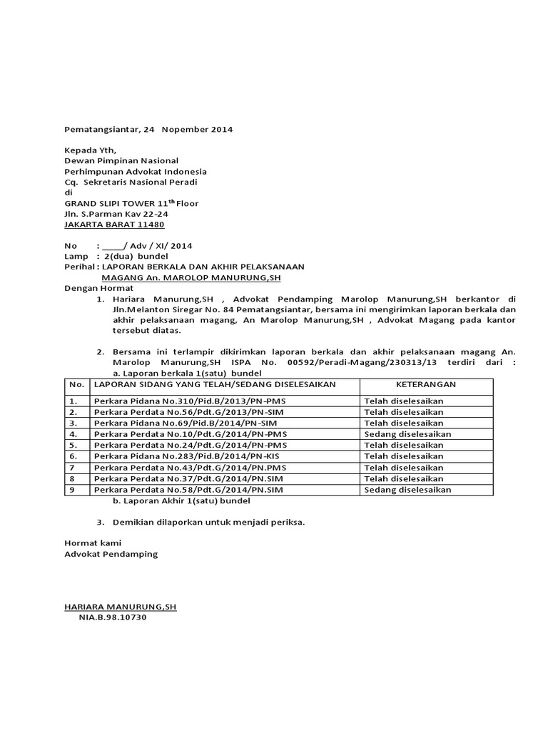 Laporan Sidang PERDATA | PDF