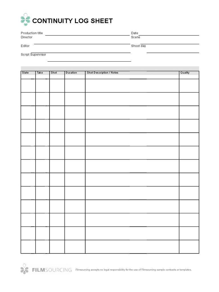 Log Sheet Movie | PDF