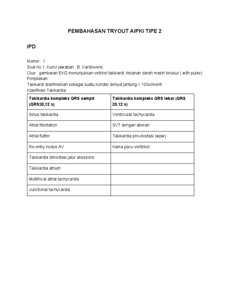 Pembahasan Tryout Aipki Tipe 2 PDF | PDF