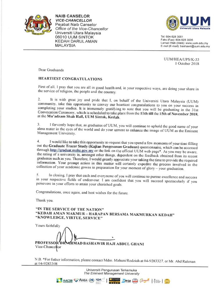 Convocation Invitation Letter | PDF