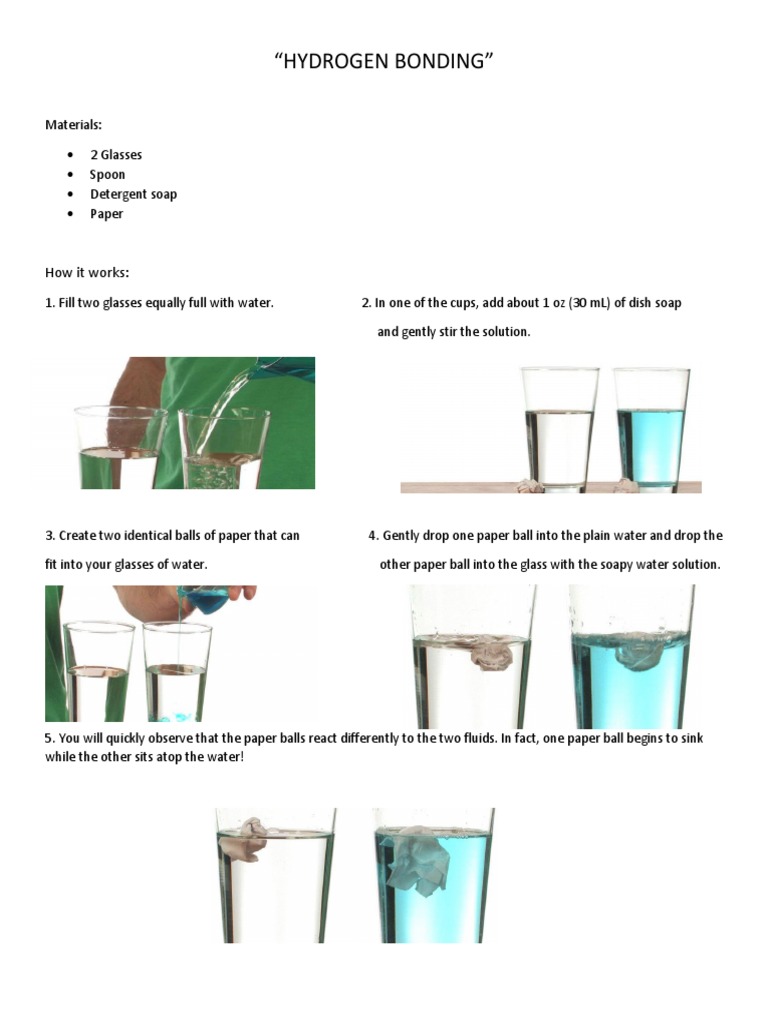 "Hydrogen Bonding": How It Works | PDF | Surface Tension | Buoyancy
