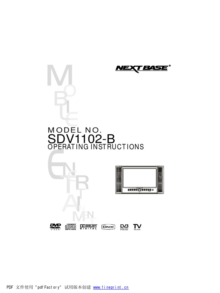 SDV1102-B: Model No. Operating Instructions | PDF | Electrical ...