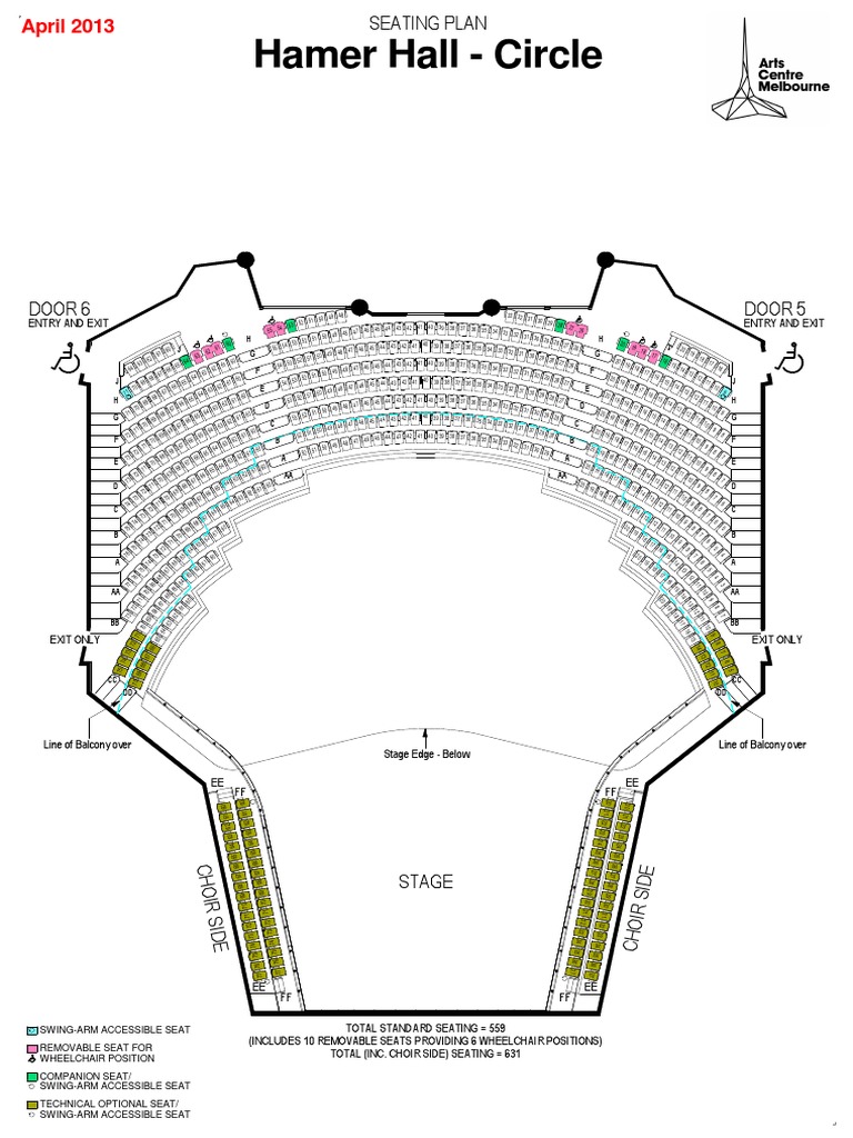 April 2013 Hamer Hall Circle Seating Plan | PDF