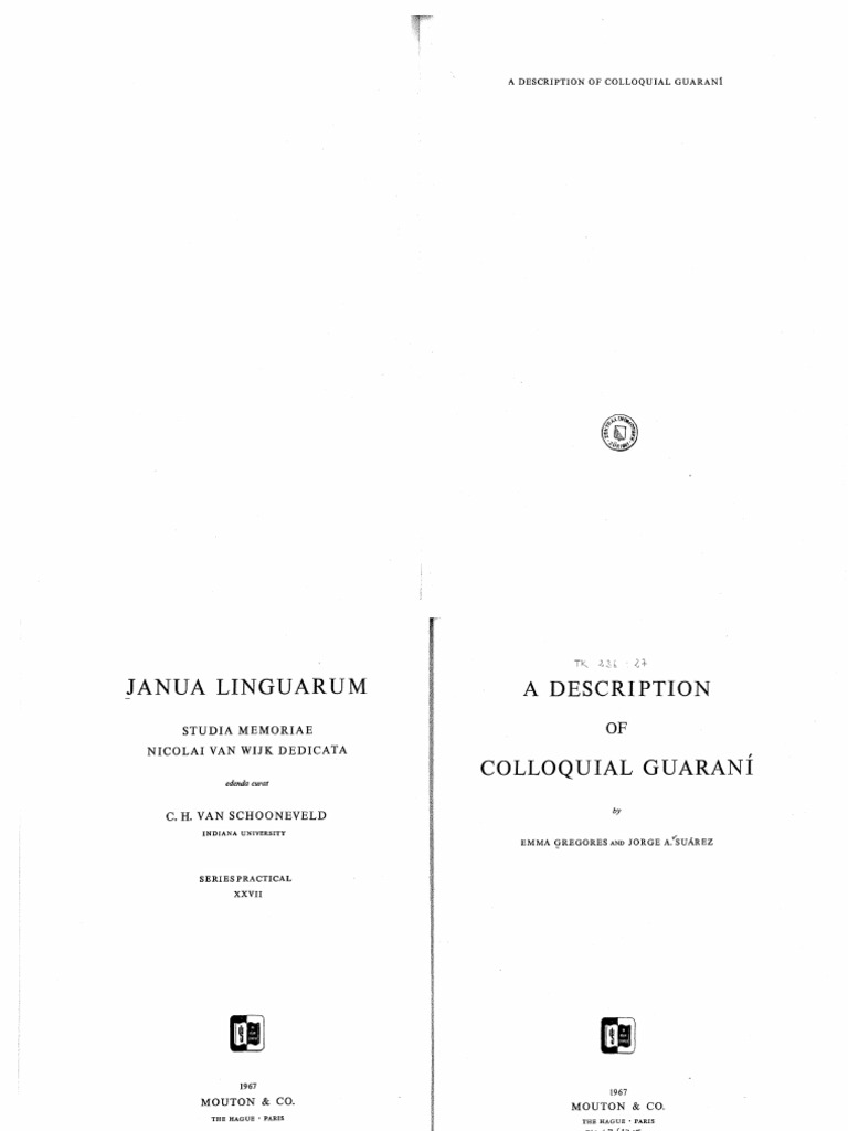 A Description of Colloquial Guaran | PDF | Phoneme | Clause