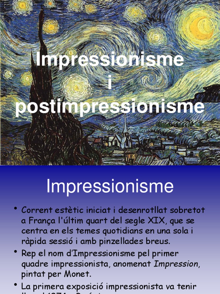 POWER POINT Impressionisme I Postimpressionisme | PDF