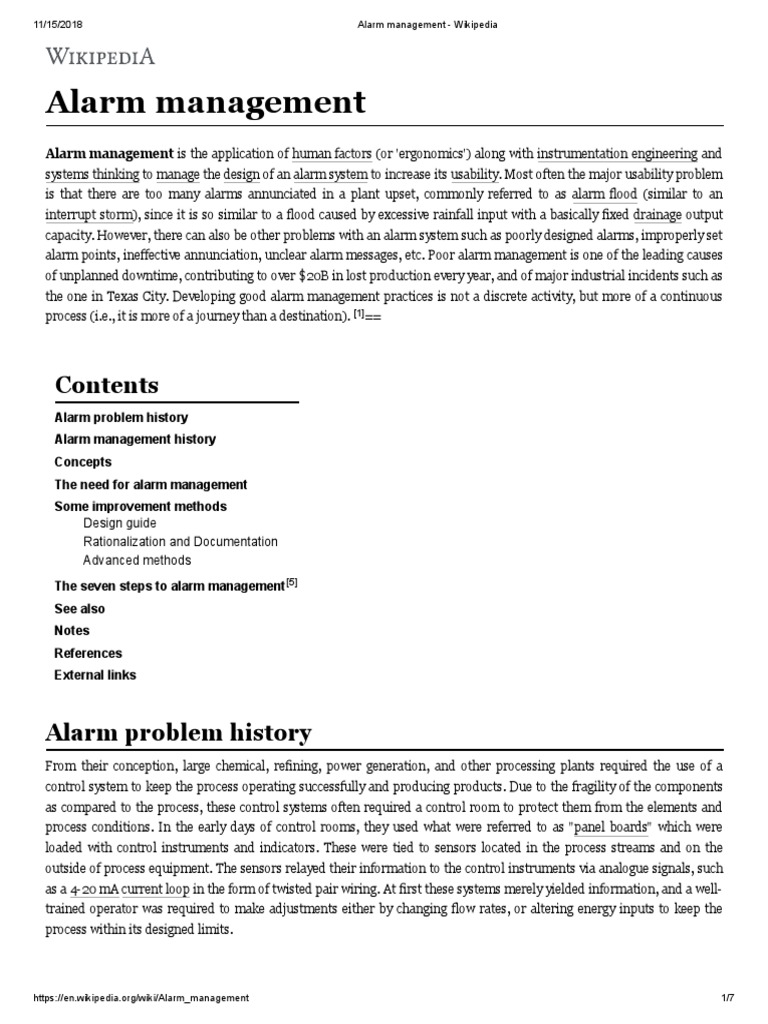 Alarms - Wiki | PDF | Systems Science | Systems Theory