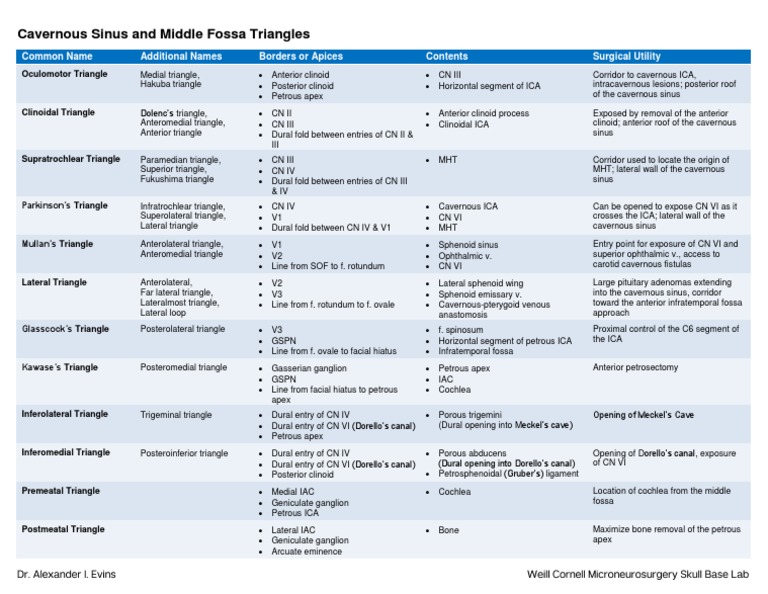 Middle Fossa Triangles | Skeletal System | Medical
