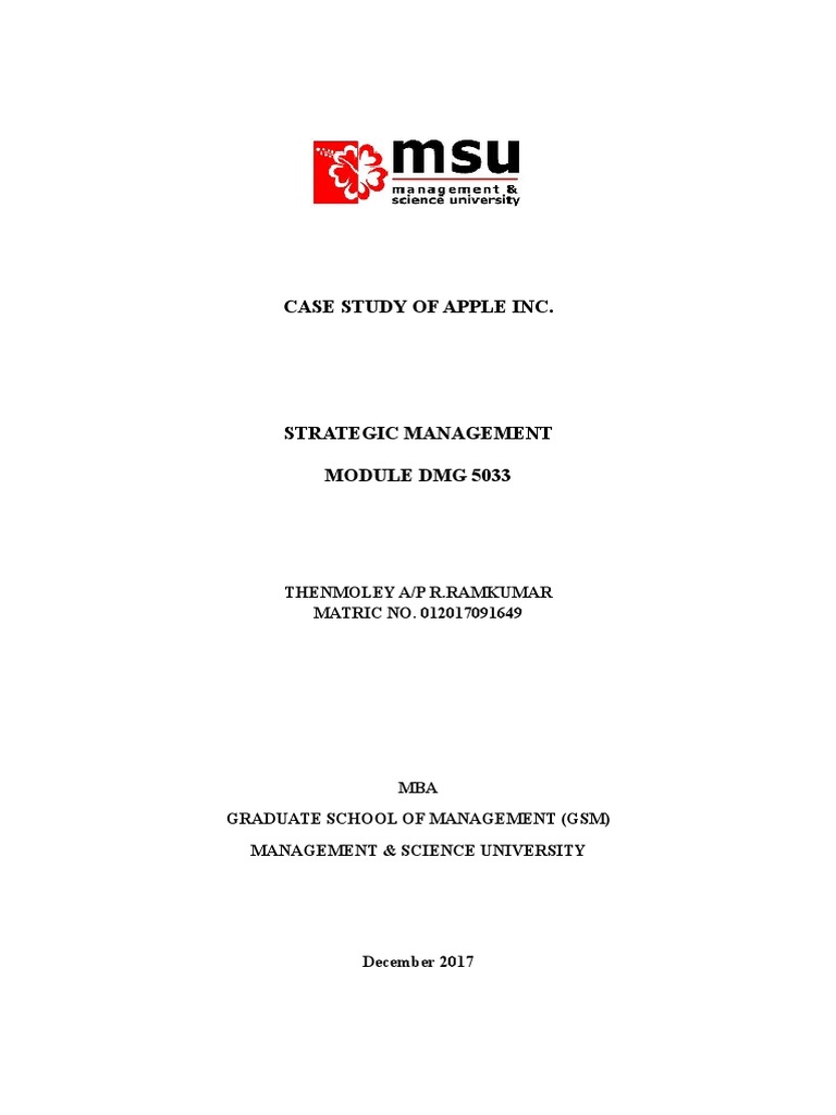 Apple Case Study | PDF | Apple Inc. | I Phone