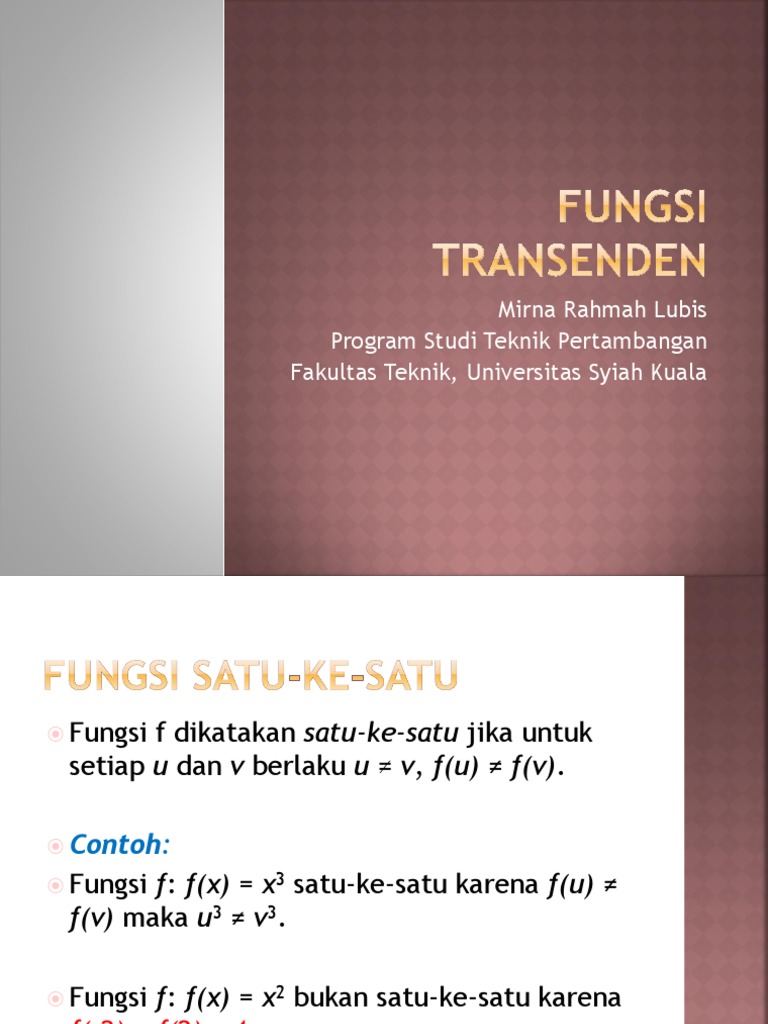 Fungsi Transenden | PDF