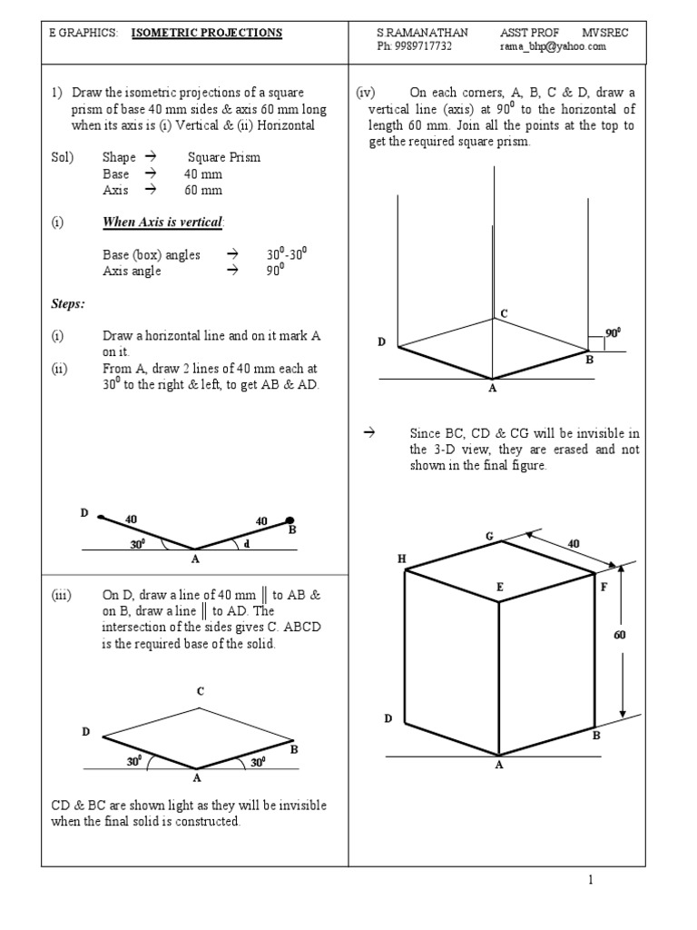 5.1 Isometric Drawings - Sample Problems PDF | PDF | Ellipse | Polygon