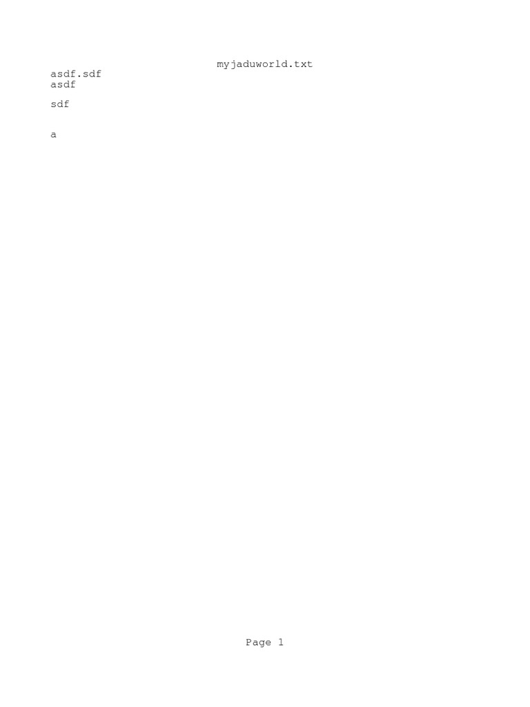 Myjaduworld - TXT Asdf - SDF Asdf SDF | PDF
