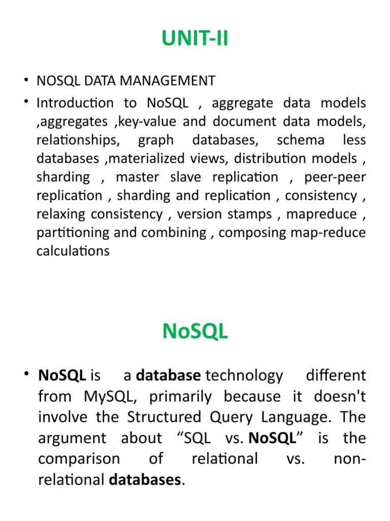 Big Data - No SQL Databases and Related Concepts | PDF | No Sql | Map Reduce