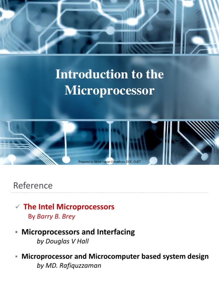 Lec - 01. Introduction To The Microprocessor | PDF | Central Processing ...