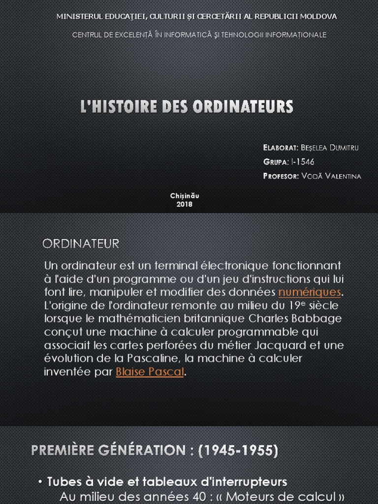 L'Histoire Des Ordinateurs | PDF | Programme informatique | Programmation