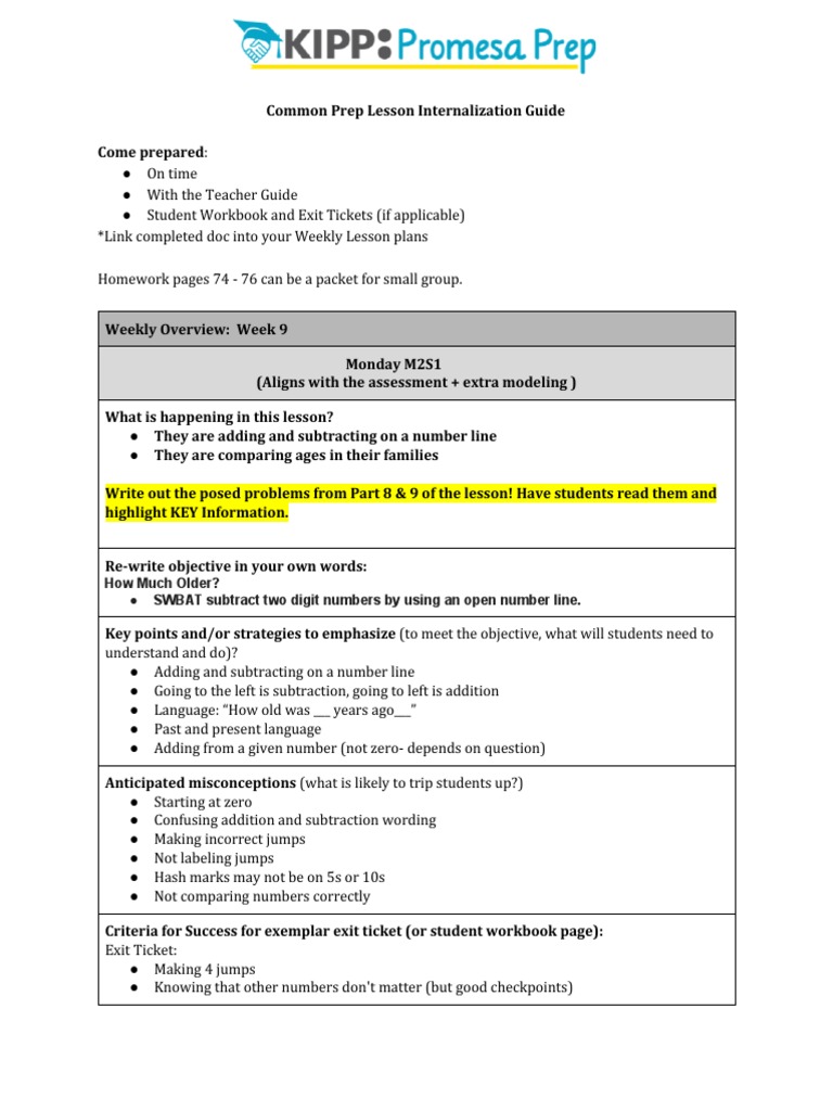 U3m2 Lesson Internalization Guide | PDF | Behavior Modification ...