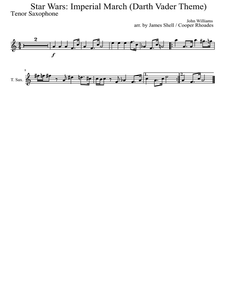 Imperial March - Star Wars | PDF