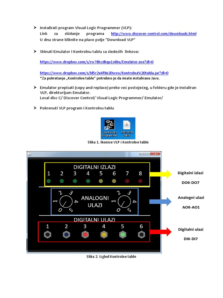 Visual Logic Programmer - Uputstvo PDF | PDF