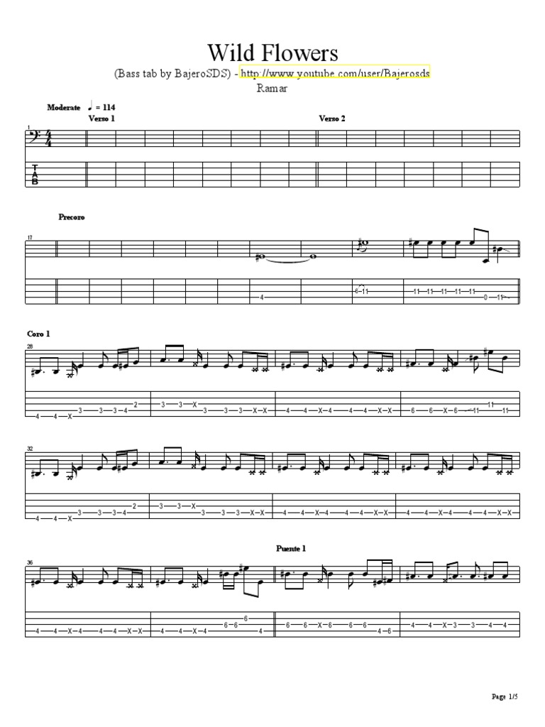Wild Flowers Tabs | PDF