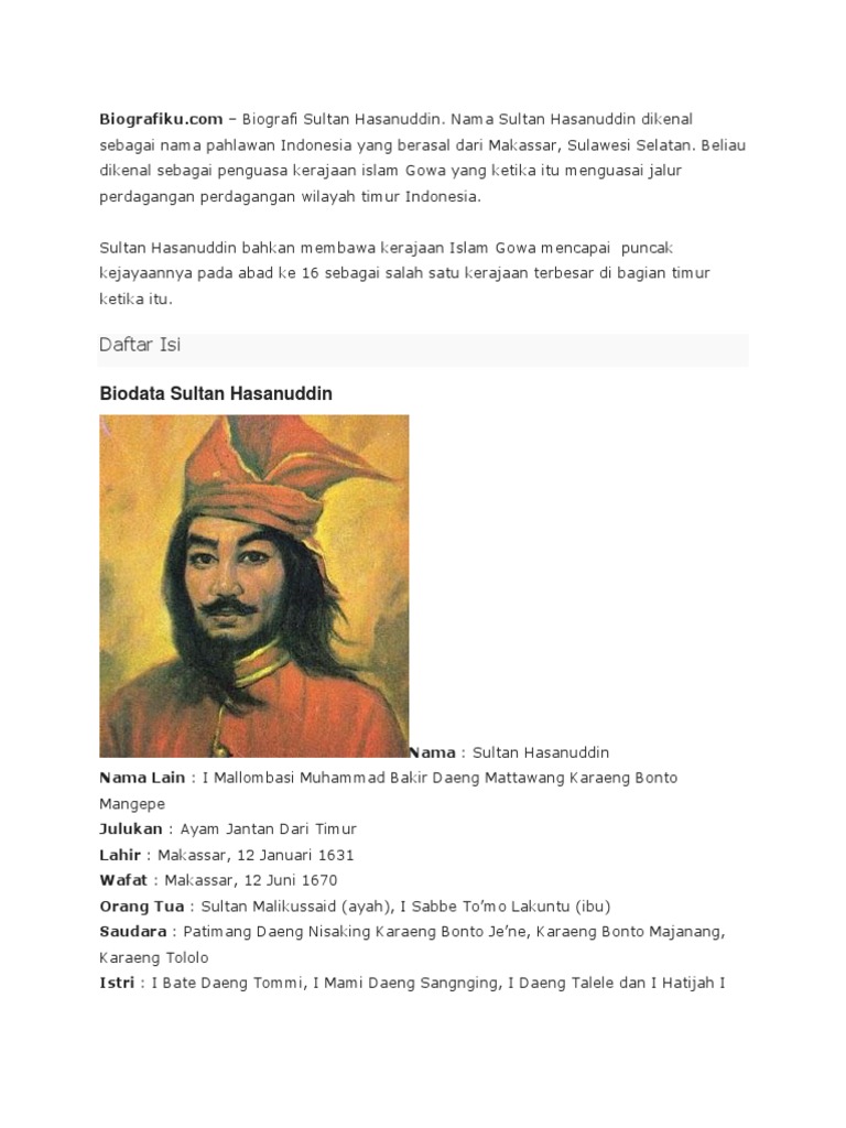Sultan Hasanuddin | PDF