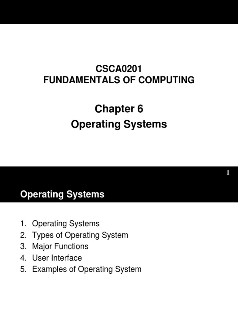 Computer Operating System | PDF | Graphical User Interfaces | Operating System
