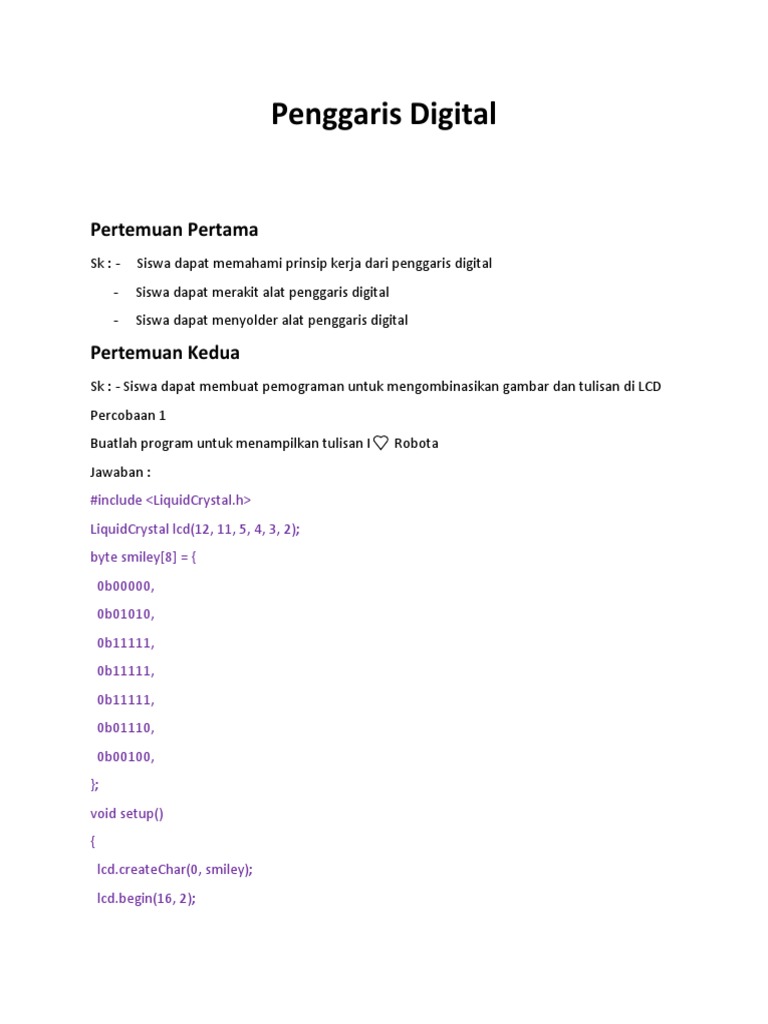 Panduan Pemrograman Penggaris Digital | PDF | Metode & Bahan Ajar | Komputer
