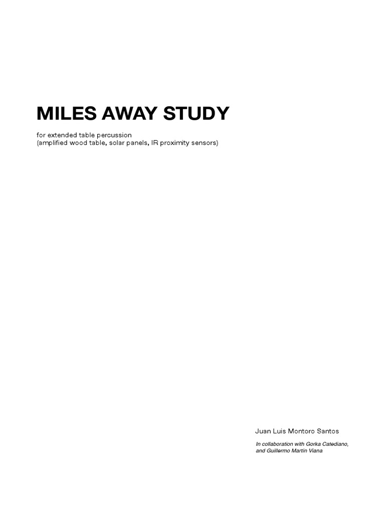 Miles Away Study - Juan L Montoro | PDF | Rhythm | Loudspeaker