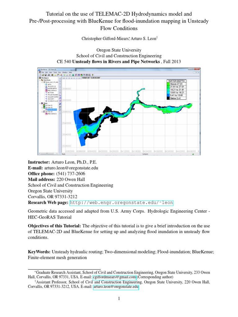 TELEMAC 2D Tutorial Baxter | PDF | Arc Gis | Microsoft Excel
