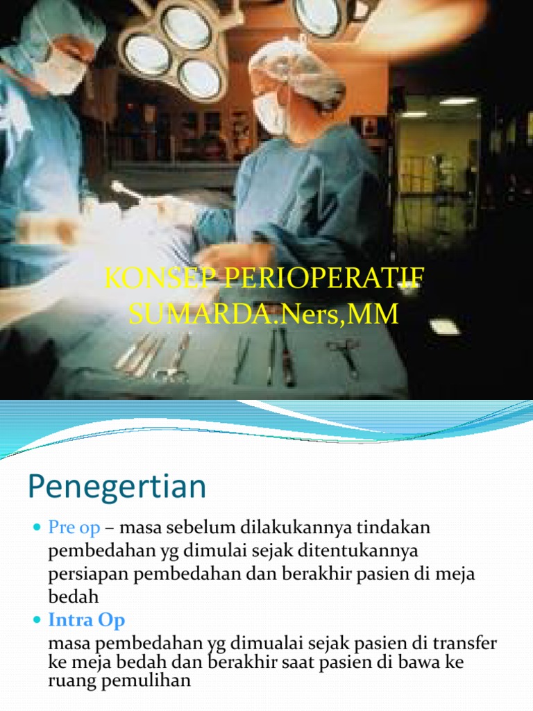 Konsep Perioperatif | PDF