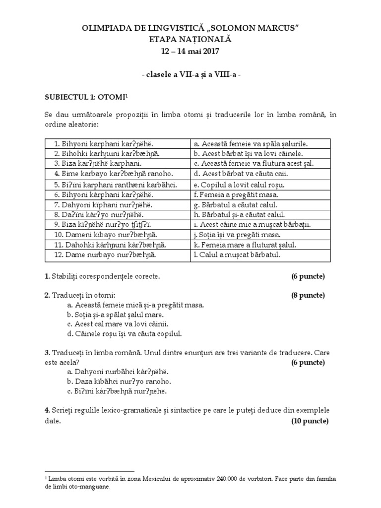 13 SUBIECT Clasele PDF | PDF