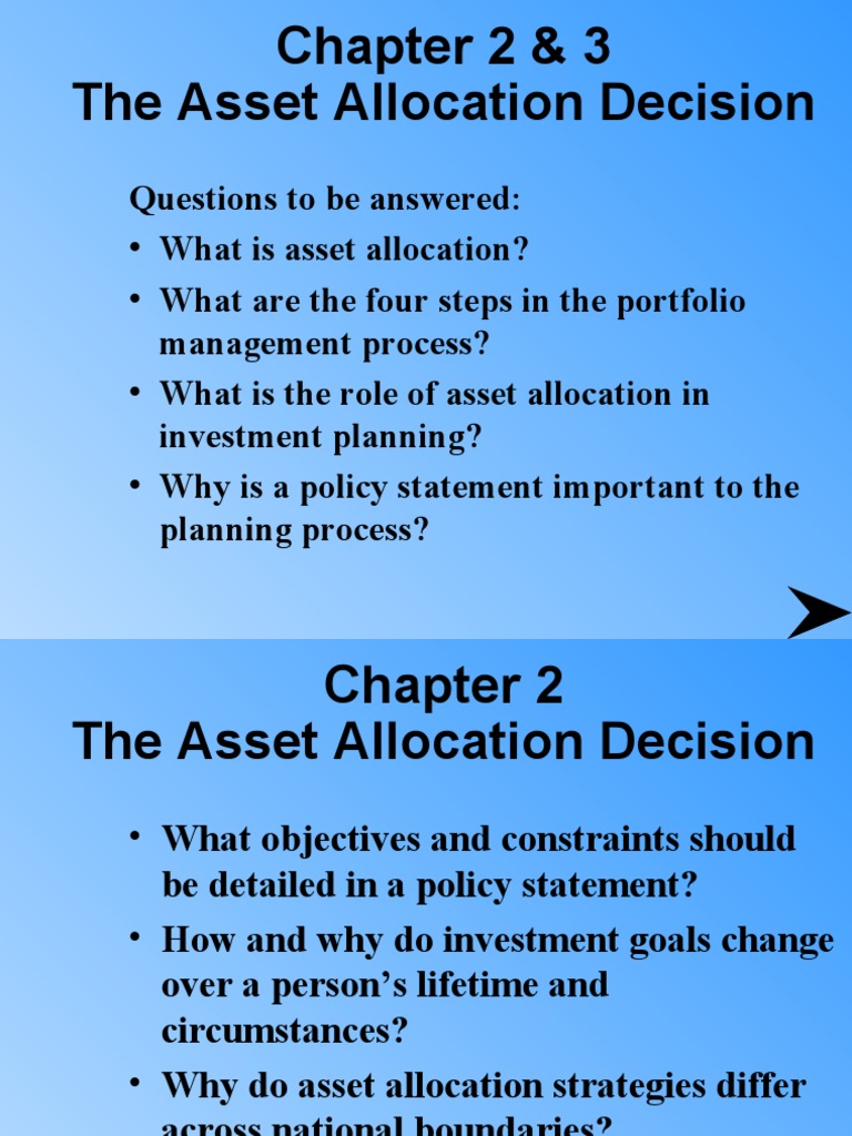 Chapter 2 The Asset Allocation Decision | PDF | Investing | Bonds (Finance)