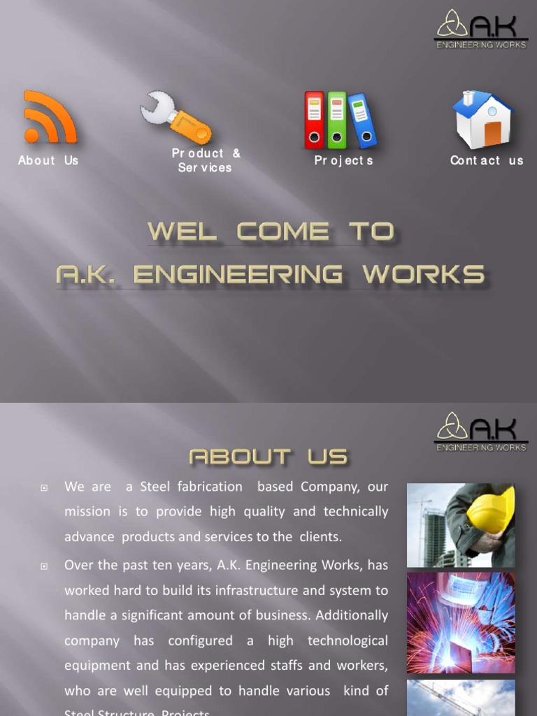 Ak. Engg - Works Profile | PDF | Shed | Steel